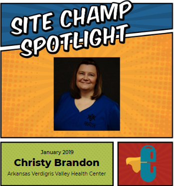 Site Champ Spotlight: Christy Brandon, LPN at Arkansas Verdigris Valley ...